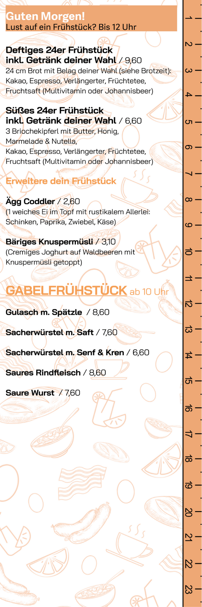 Speisekarte - Cafe 24